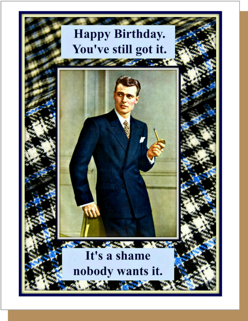 Shame Male Birthday Card — Umlaut Brooklyn (Retail)